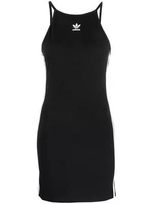 Adidas Logo-embroidered Sleeveless Dress - Black