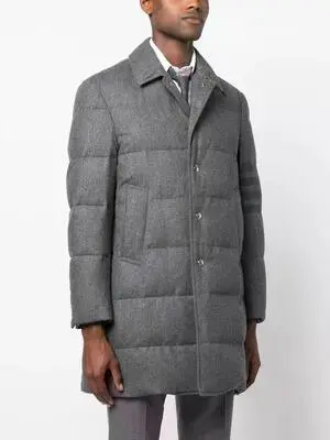 Thom Browne Flannel Down Filled Overcoat