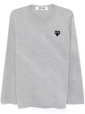 Play Comme Des Garcon Heart-patch T-shirt