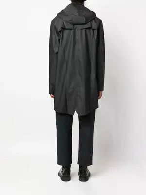 Rains Drawstring Hood Raincoat - Black