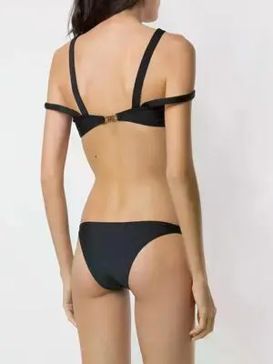 AMIR SLAMA Metallic Embellishment Bikini Set