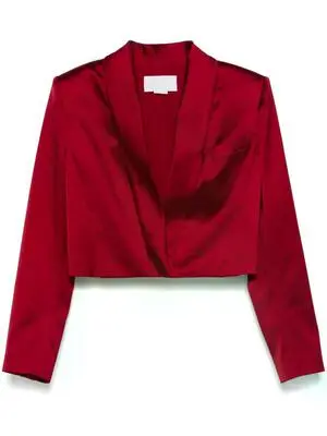 GENNY Cropped Satin Blazer
