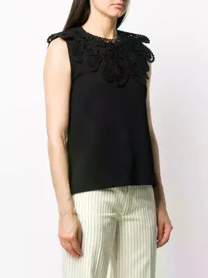 JIL SANDER Embroidered Sleeveless Top