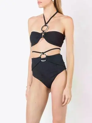 AMIR SLAMA Ribbed Halterneck Bikini