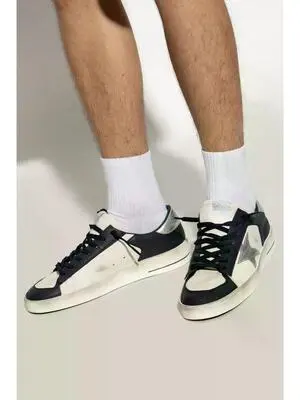 GOLDEN GOOSE Stardan Trainers With Collar And Lace Detail - Black