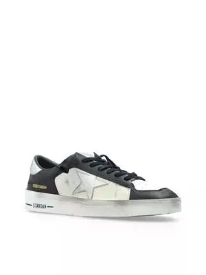 GOLDEN GOOSE Stardan Trainers With Collar And Lace Detail - Black