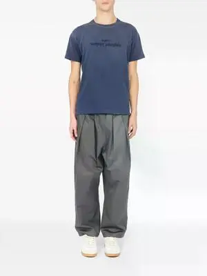 MAISON MARGIELA Reverse Logo Cotton T-shirt - Blue