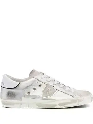 Philippe Model Side-logo Patch Sneakers - Silver