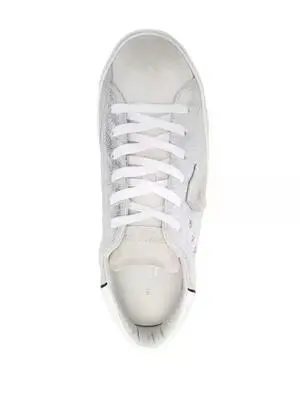 Philippe Model Side-logo Patch Sneakers - Silver