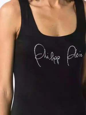 Philipp Plein Rhinestone-logo Tank Top