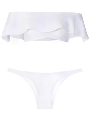AMIR SLAMA Off-shoulder Bikini Set - White