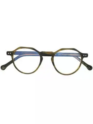 LESCA Round-frame Glasses - Green