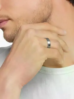 David Yurman Beveled Band Ring - Silver