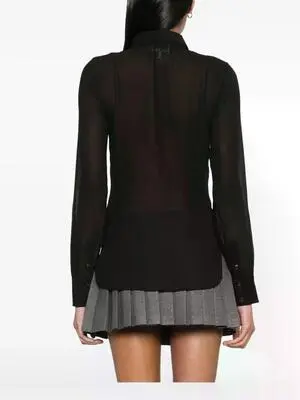 GANNI Ruffled Chiffon Shirt