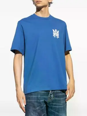Amiri Logo-print Cotton T-shirt - Blue