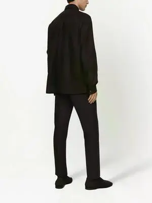 Dolce & Gabbana Logo-tag Linen Shirt