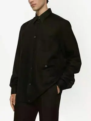 Dolce & Gabbana Logo-tag Linen Shirt