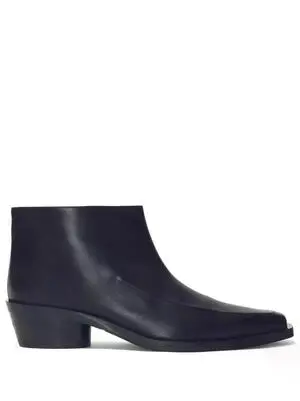 Proenza Schouler Bronco Leather Ankle Boots - Black