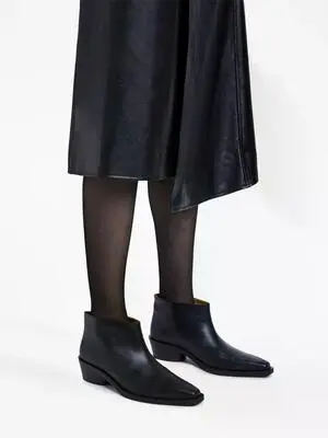 Proenza Schouler Bronco Leather Ankle Boots - Black