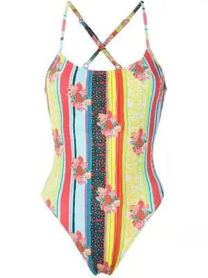 AMIR SLAMA Printed One-piece Swimsuit - Multicolour