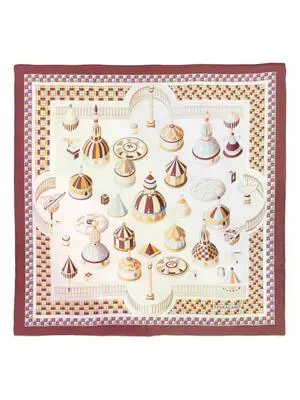 FERRAGAMO Nadir-print Silk Scarf - Neutrals