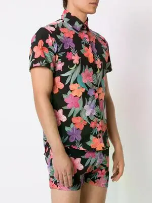 AMIR SLAMA Floral Print Shirt