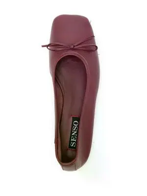 Senso Becca Leather Ballerina Flats - Red