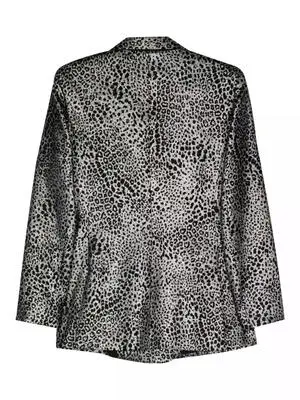 GENNY Animalier Double-breasted Blazer