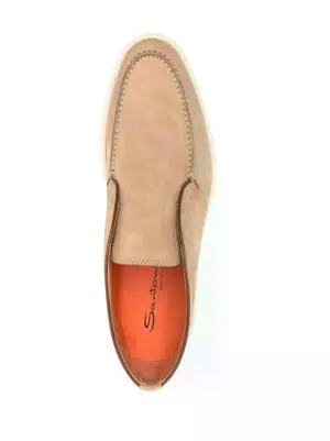Santoni Leather Slip-on Boots
