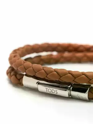 TOD'S Woven Strap Bracelet - Brown