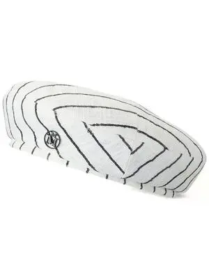 MAISON MICHEL Billy Sequin-embellished Beret - White
