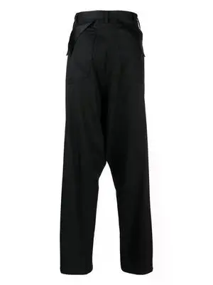SULVAM Drop-crotch Wool Trousers