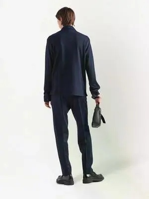 Prada Triangle-logo Wool-blend Shirt