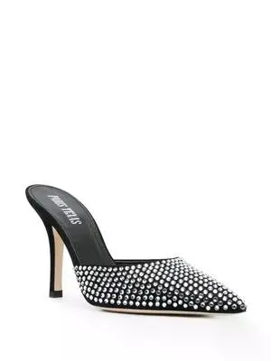 Paris Texas 100mm Hollywood Embellished Leather Mules
