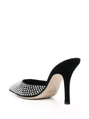 Paris Texas 100mm Hollywood Embellished Leather Mules