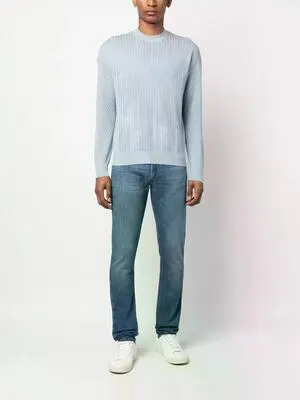 Emporio Armani Mid-rise Slim-fit Jeans - Blue