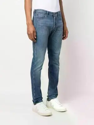 Emporio Armani Mid-rise Slim-fit Jeans - Blue
