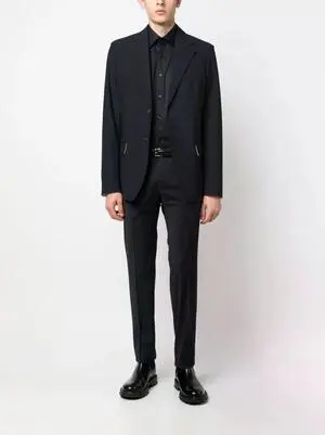 PT TORINO Mid-rise Tapered Trousers - Blue