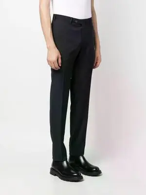 PT TORINO Mid-rise Tapered Trousers - Blue