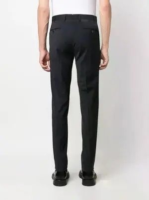 PT TORINO Mid-rise Tapered Trousers - Blue