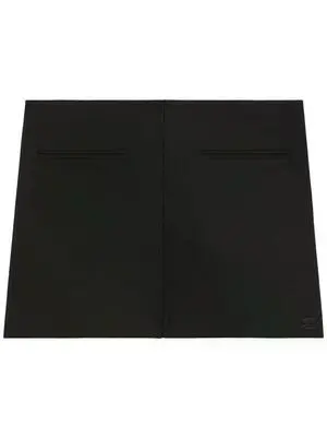 COURREGES Heritage Clipped Mini Skirt - Black