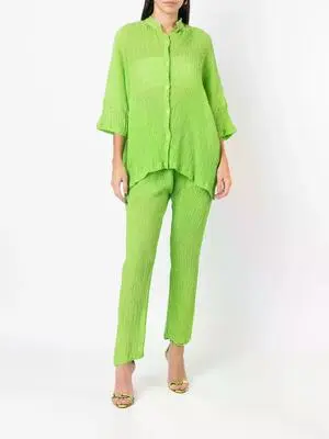 AMIR SLAMA Crinkled-finish Silk Shirt