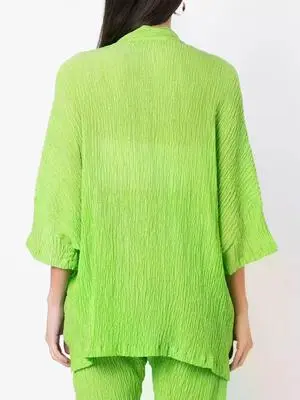 AMIR SLAMA Crinkled-finish Silk Shirt