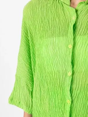 AMIR SLAMA Crinkled-finish Silk Shirt
