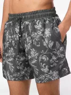 BILLIONAIRE Baroque-print Swim Shorts