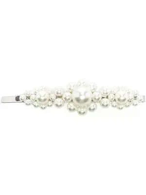 Simone Rocha Pearl-embellished Hair Clip - Silver