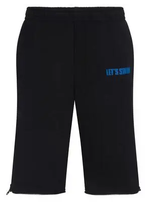 LET'S SWIM Logo-print Shorts