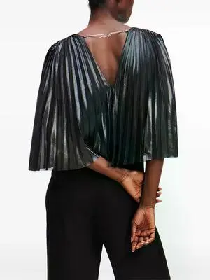 Karl Lagerfeld Pleated Cape Jumpsuit