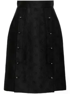 Dolce & Gabbana Jacquard Logo Knee-length Skirt
