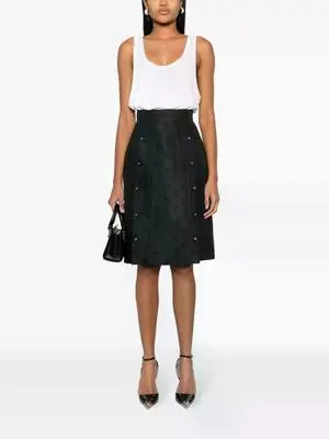 Dolce & Gabbana Jacquard Logo Knee-length Skirt